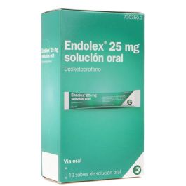 Endolex 25 mg 10 sobres solución oral 10 ml